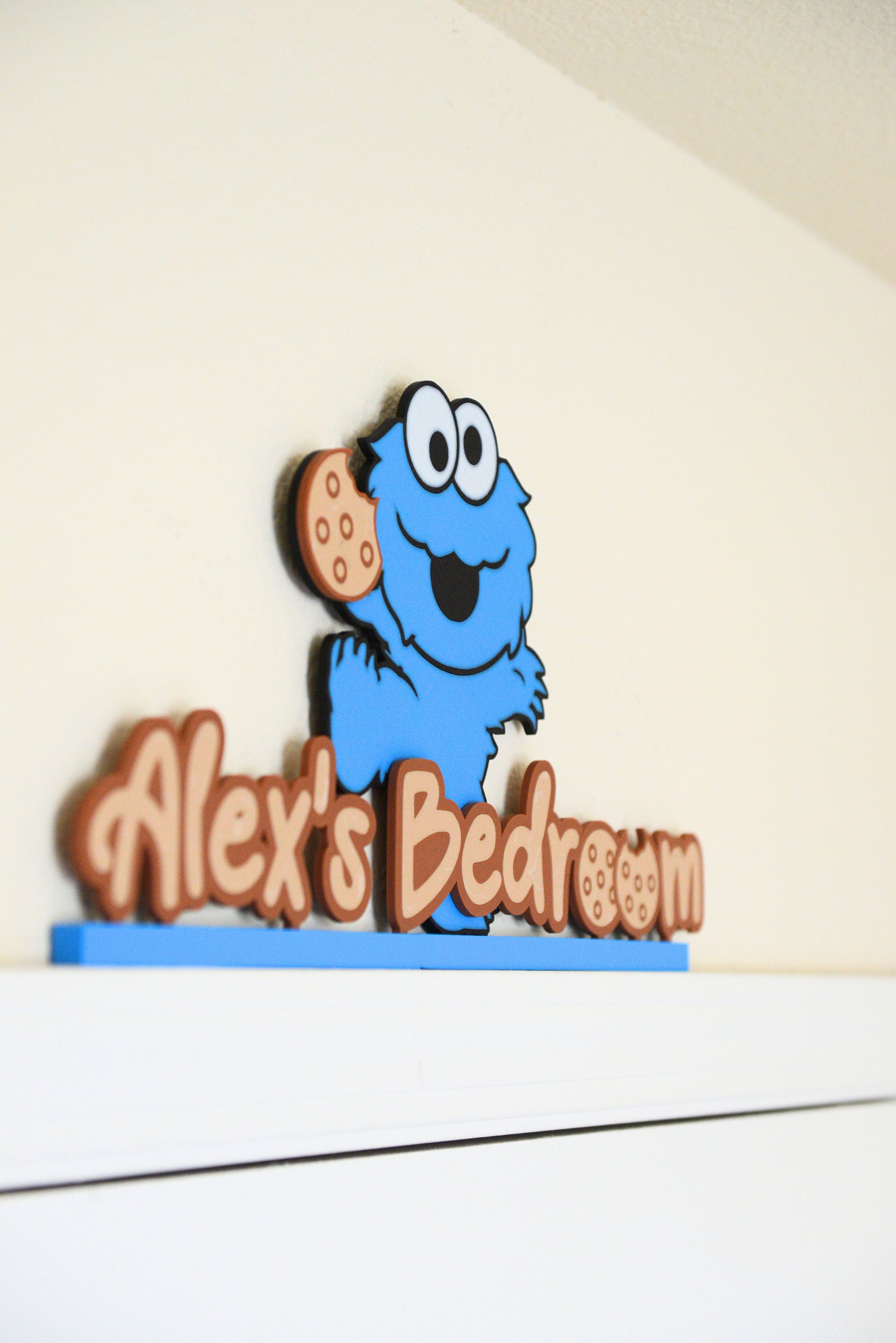 Cookie Monster Bedroom Door Sign kids, Nursery, Newborn - Etsy