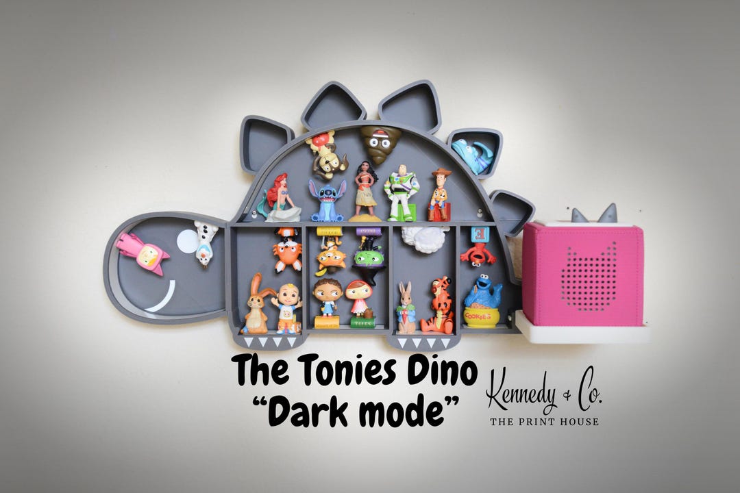 Limited Time (dark Mode) Gray Tonie Shelf Display Dinosaur!! | Tonie ...