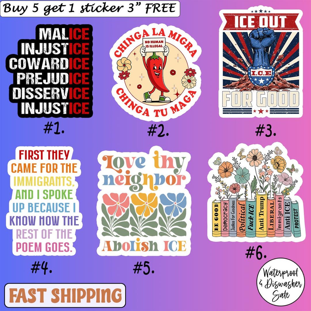 Anti Fascism Mini Sticker | Anti Trump Stickers, Protest Stickers ...