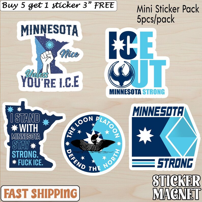 Anti-ice Sticker Pack, Ice Out Minnesota Protest, Ice Get Out Statement ...