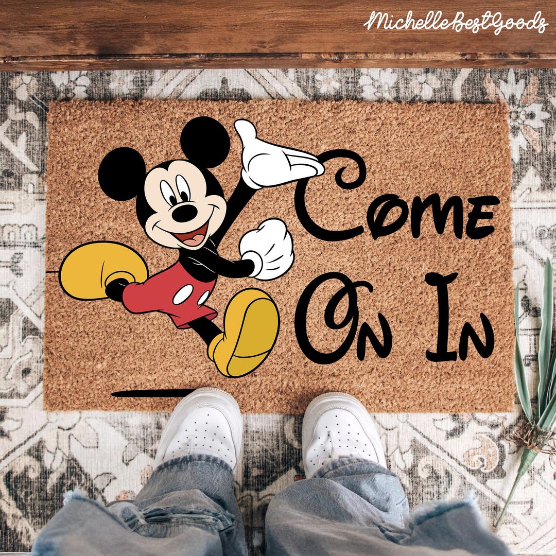 Cute Mouse Doormat, Welcome Mat Come on In, Funny Front Door Decor ...