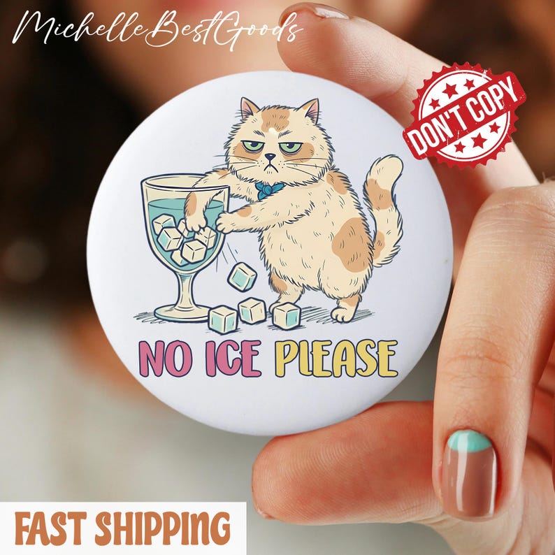 No Ice Cat Pin, Statue of Liberty Pro-immigrant, Political Protest ...