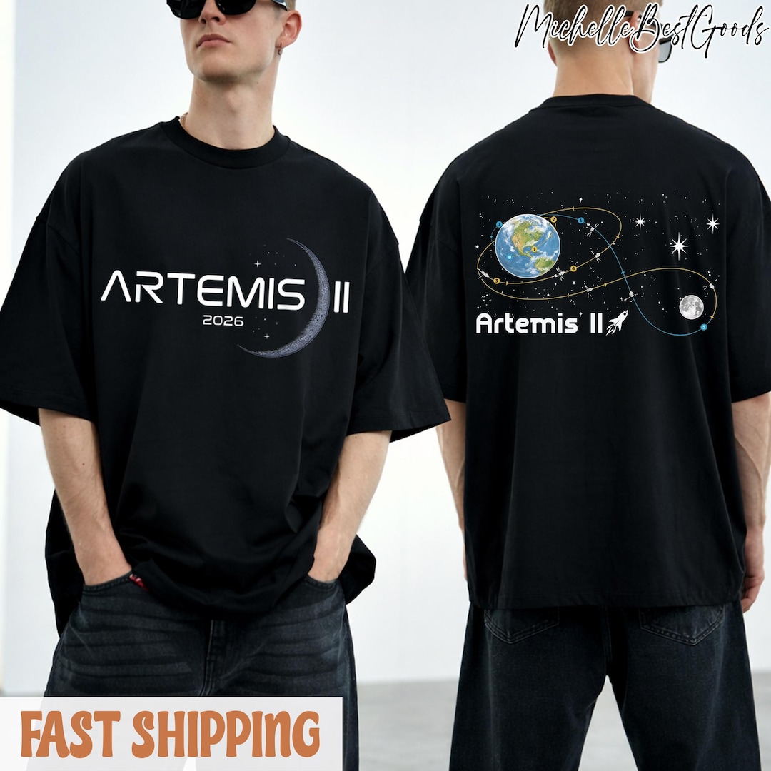 Das Artemis II Schematic T-Shirt, Artemis II Mond Mission Tee, Back to ...