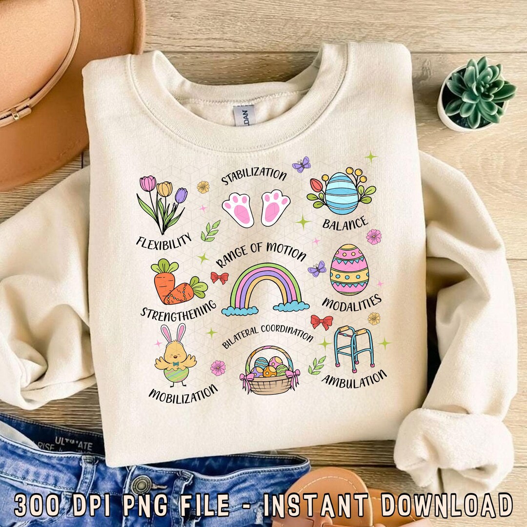 Physical Therapy Easter Png, Cute Physical Therapist Easter Day Png ...