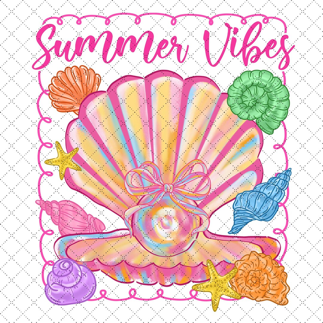 Pearl Seashell Clam Bow Png, Summer Vibes Png, Coquette Pearl Bow Png ...