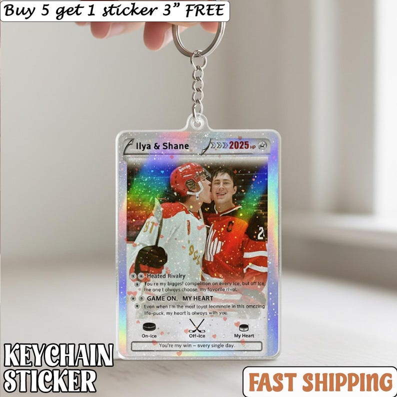 Heated Rivalry Card Acrylic Keychains, Shane X Ilya Valentine's Day ...