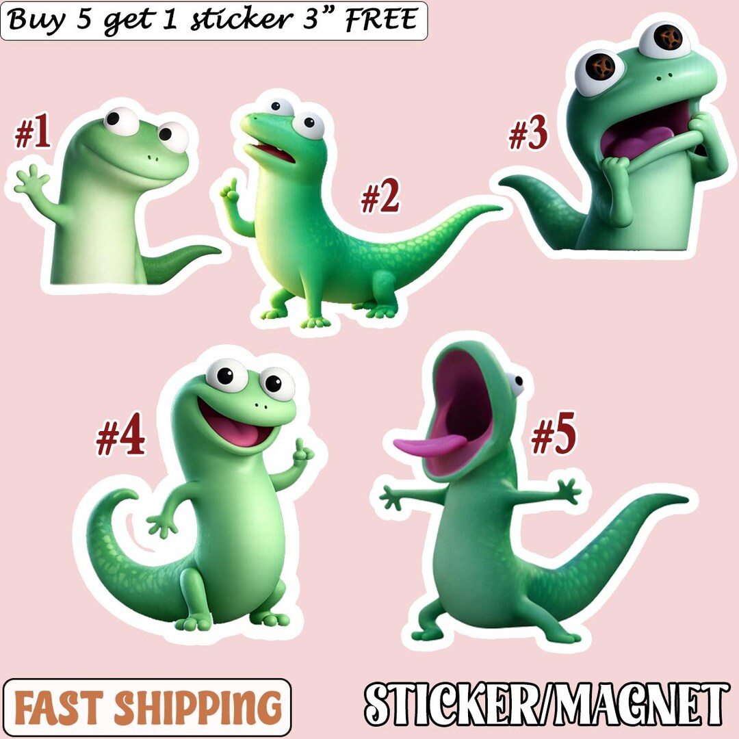 Lizard Lizard Lizard Die Cut Sticker, Vinyl Stickers, Pinterest ...