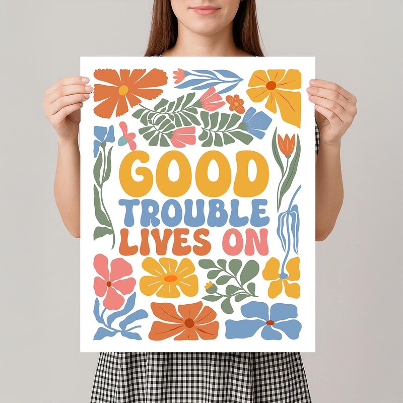 Good Trouble Sign - Etsy