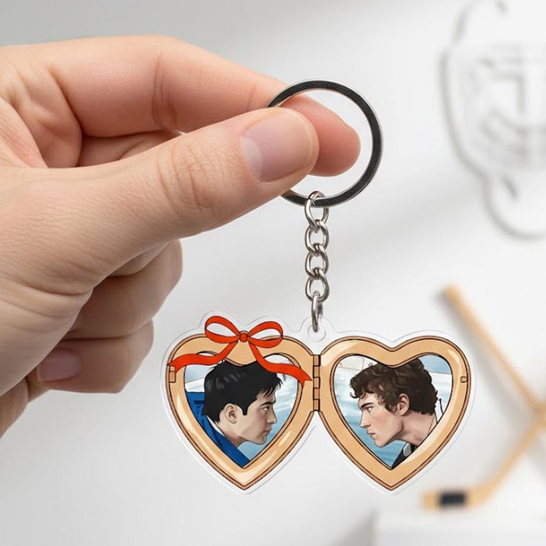 Heated Rivalry Heart Bracelet Keychains / Bag Charms, LGBT Hockey ...