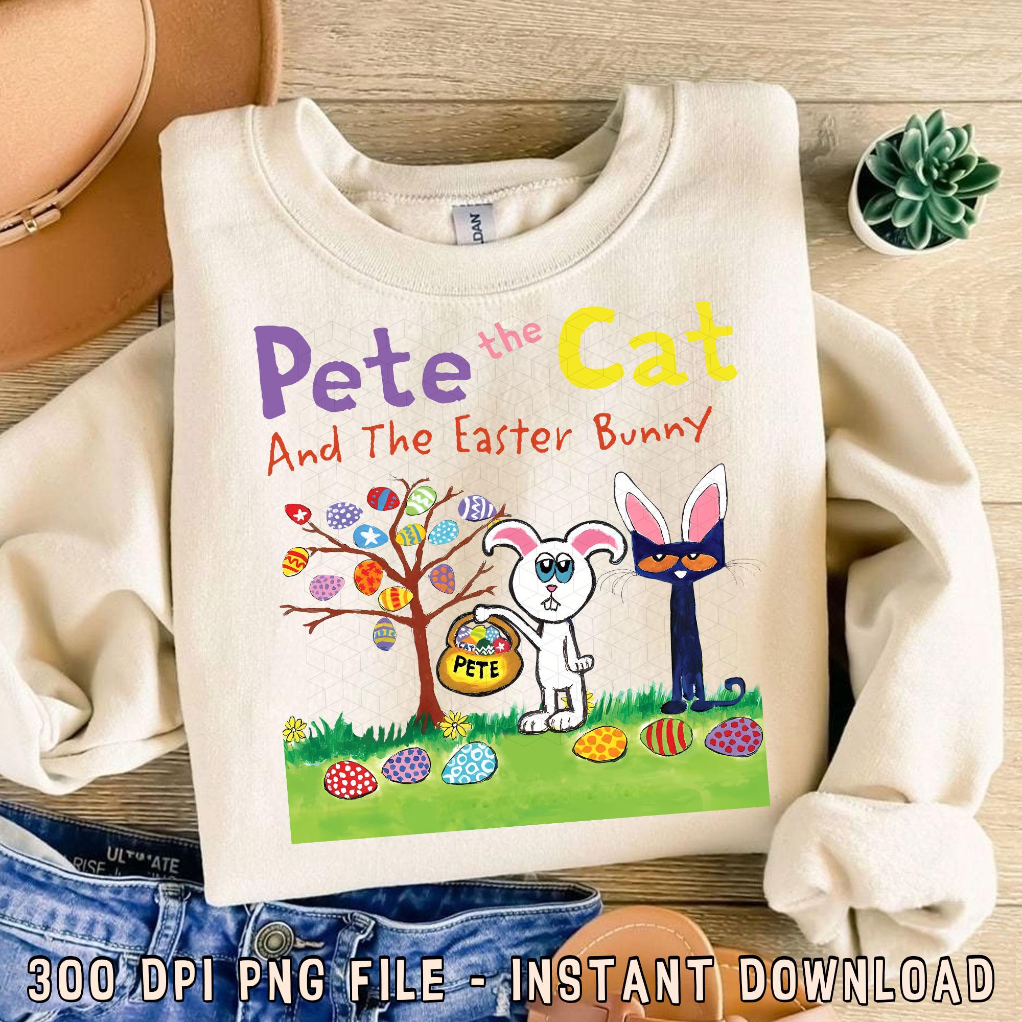 Pete the Cat Easter Egg Bunny Png, the Cool Cat Back to School Png ...