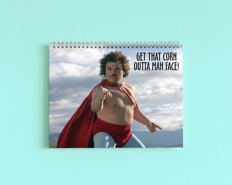Nacho Libre Wall Calendar 2026, Funny Movie 2026 Wall Calendar, Memes ...