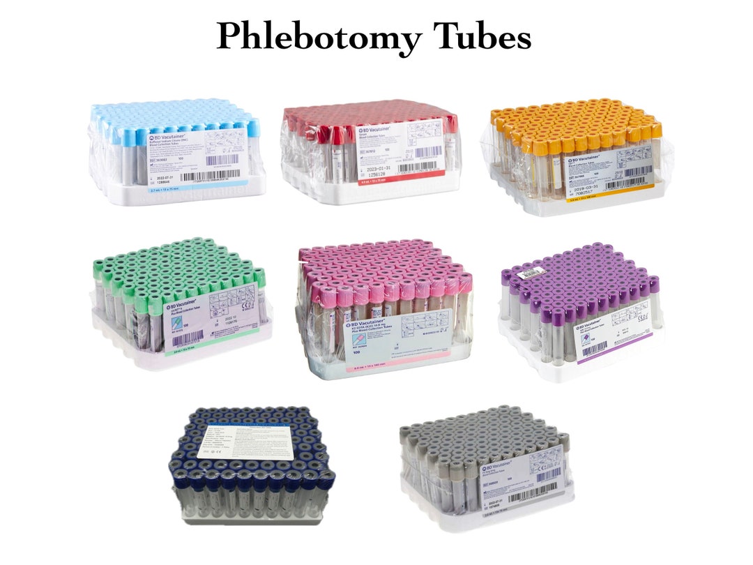 Phlebotomy Vacutainer Blood Tubes Order of Draw Vacuum Blood Collection ...