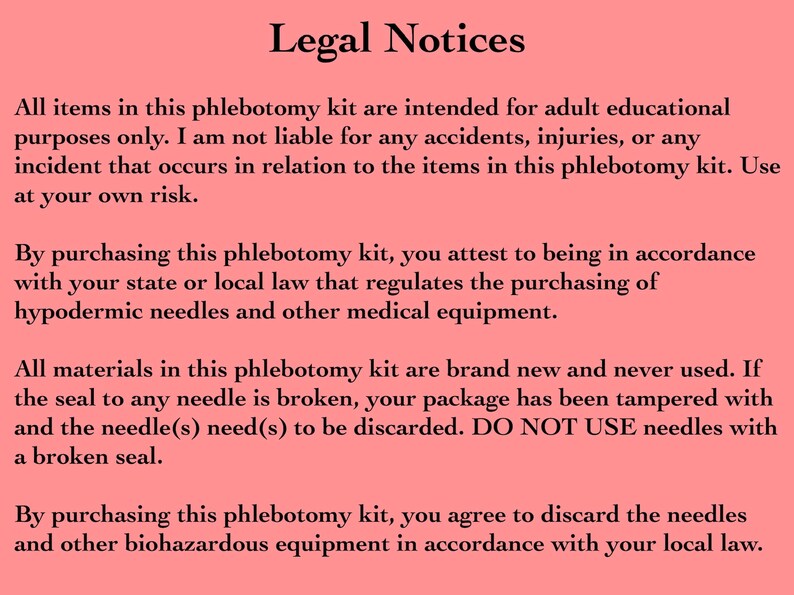 Custom Phlebotomy Kit Butterfly Needle Big Phlebotomy Kit Phlebotomy ...