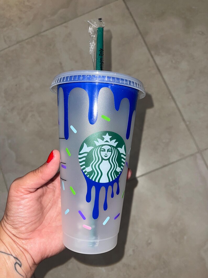 Donut Drip Theme Starbucks 24oz Cold Cup - Etsy