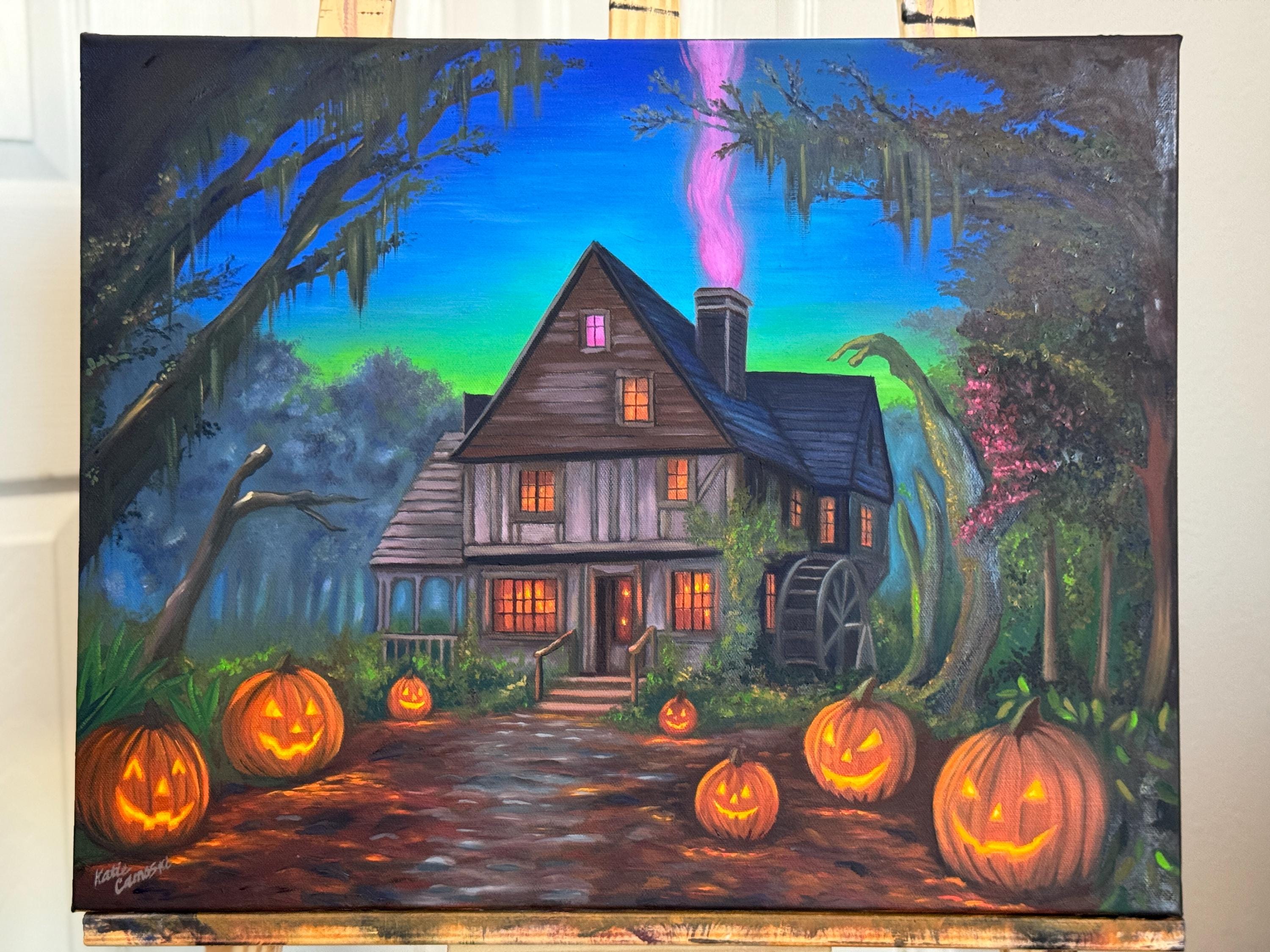 Hocus Pocus Oil Painting | Hocus Pocus House | Original Oil Painting ...