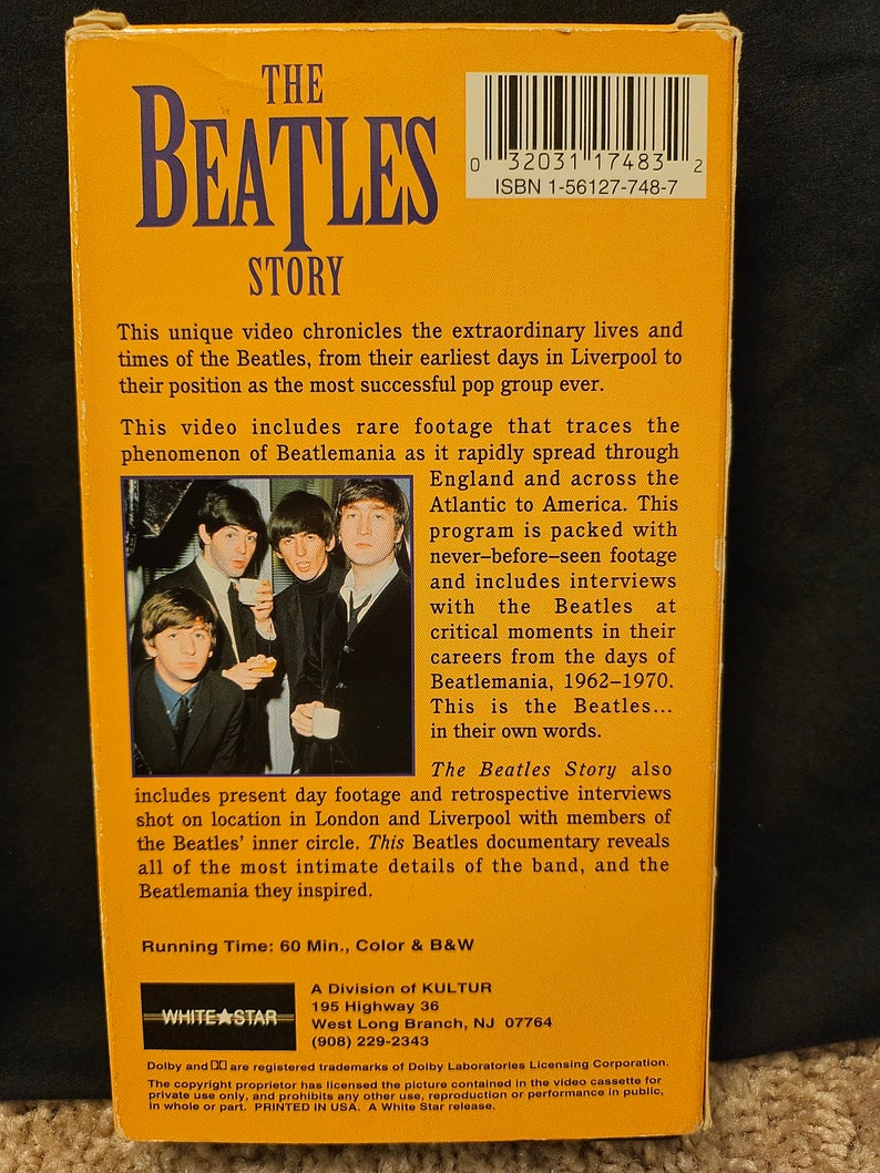 Set of 3 Beatles Pre-owned VHS Tapes in Great Condition! A Hard Days ...