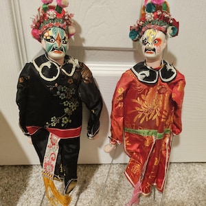 Vtg. (2) Shanghai Shadow Puppets, 12 Inches Tall, Decorative and ...