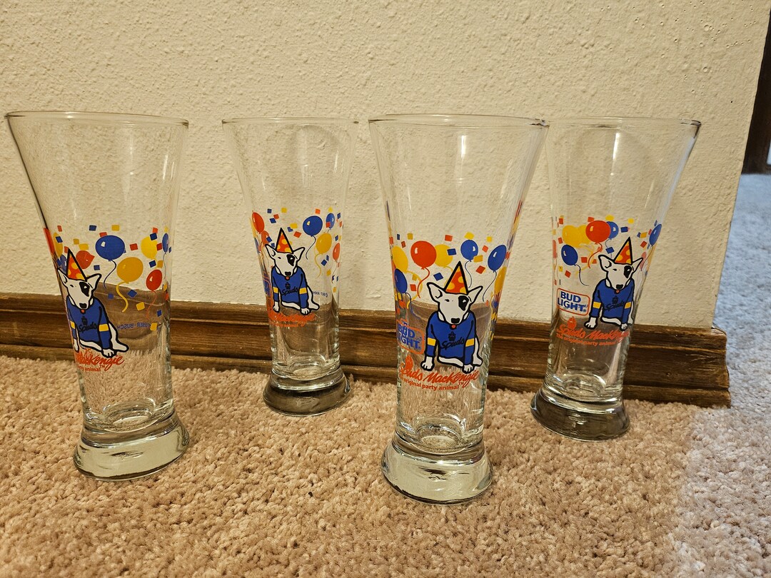 Spuds Makenzie Glasses, Set of (4) Pre-owned, Collector Enthusiasts ...