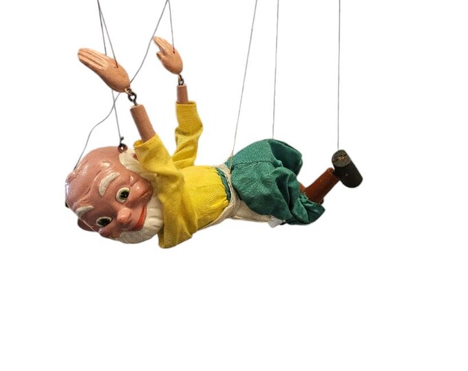 Gepetto 1980s Marionette Puppet, Made by Pelham Puppets, Pre-owned ...