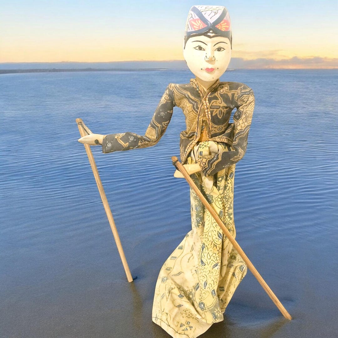 Antique, Pre-owned, 13 Inch wayang Golek Asian Rod Puppet, Great Gift ...