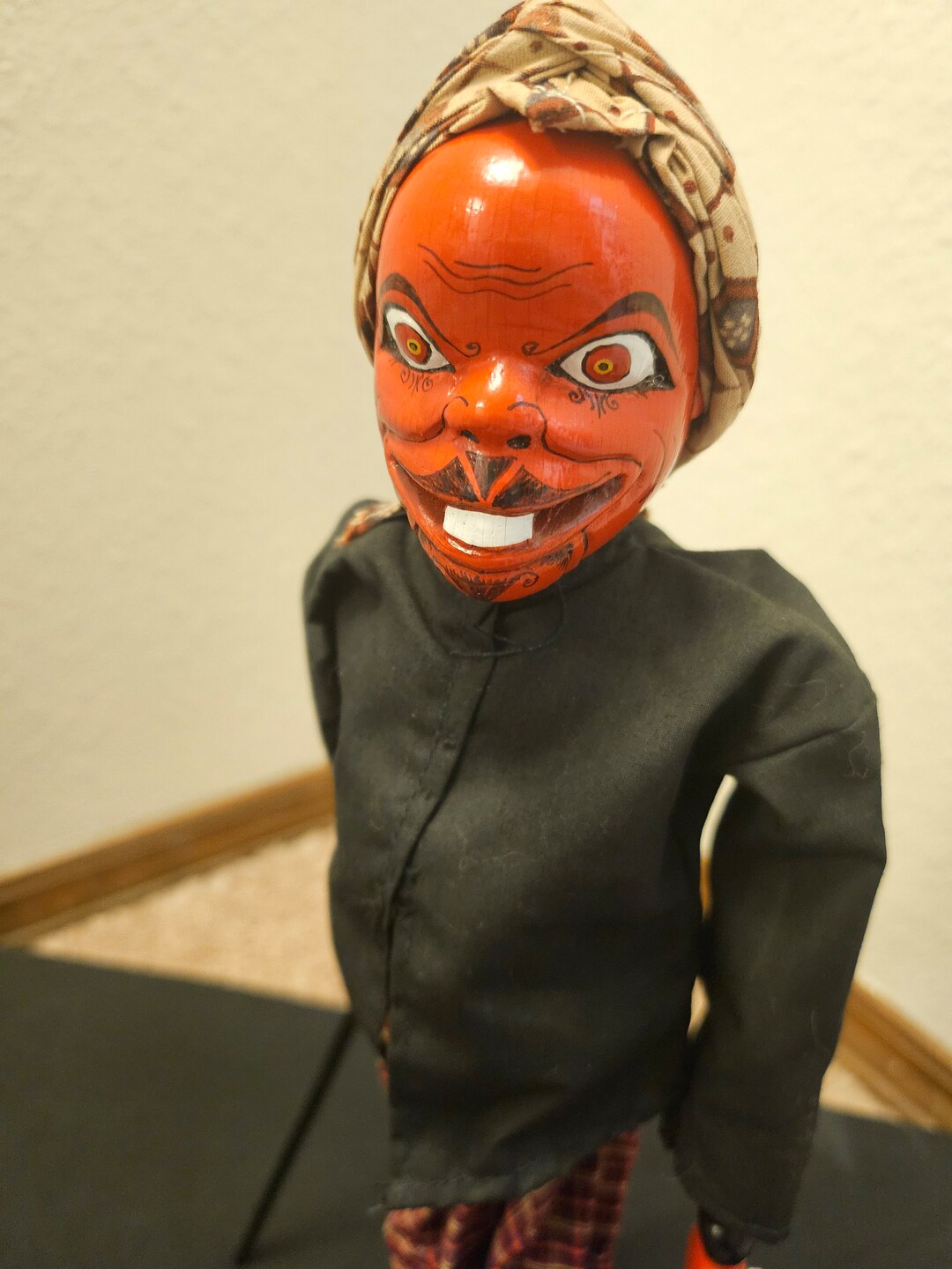 Vibrant Red 15 Rare Wayang Golek, Asian Rod Puppet, Pre-owned ...