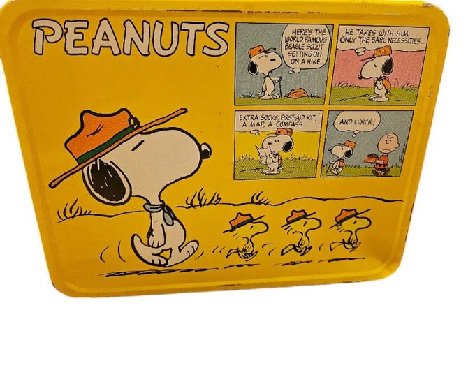 1960s Charles Schulz Peanuts, Charlie Brown, Snoopy, Tin Lunchbox ...