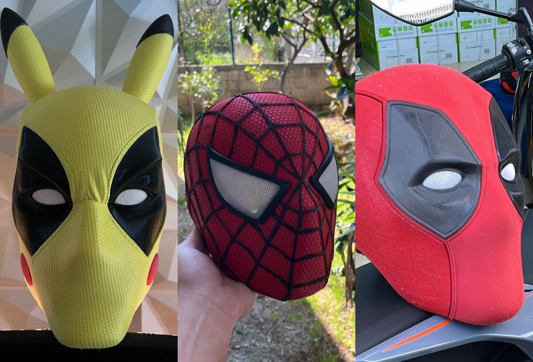Deadpool Pikapool Spiderman Magnet Holed Masks Helmets Stl File - Etsy