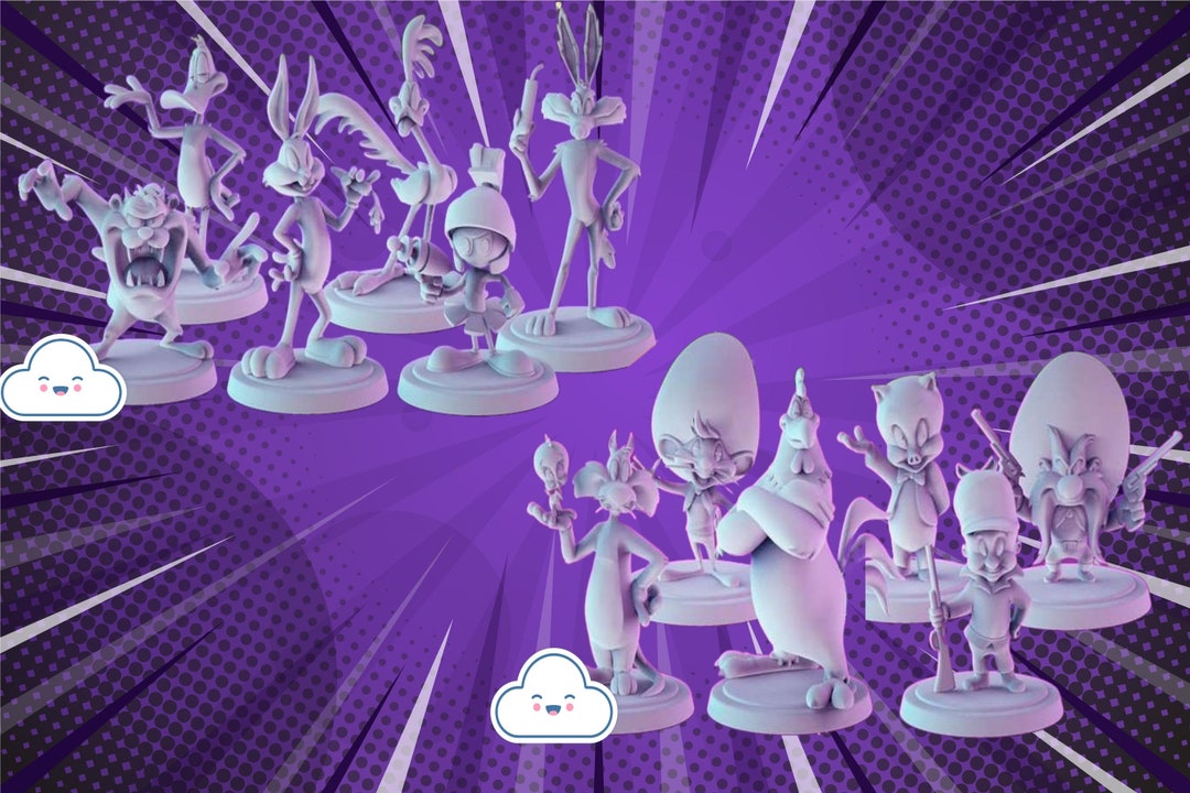 CARTOON CHARACTER Packed 12 STL Files Easy to Print Looney Tunes - Etsy