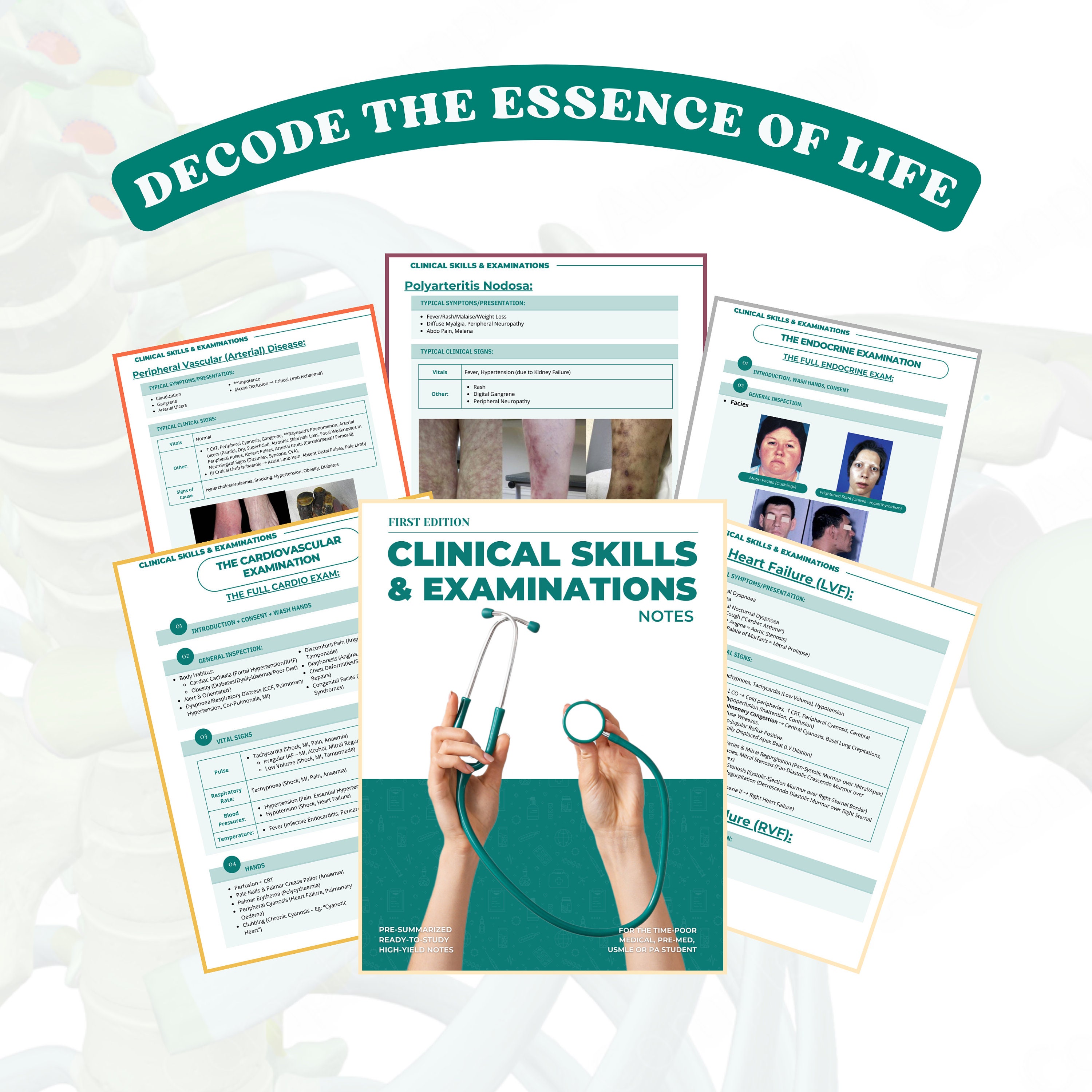 Clinical Skills Examination Bundle With Flashcards and Stickers Nursing ...