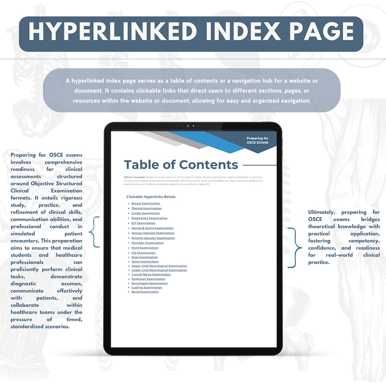 Preparing for OSCE Exam Bundle With Flashcard and Stickers Nursing ...