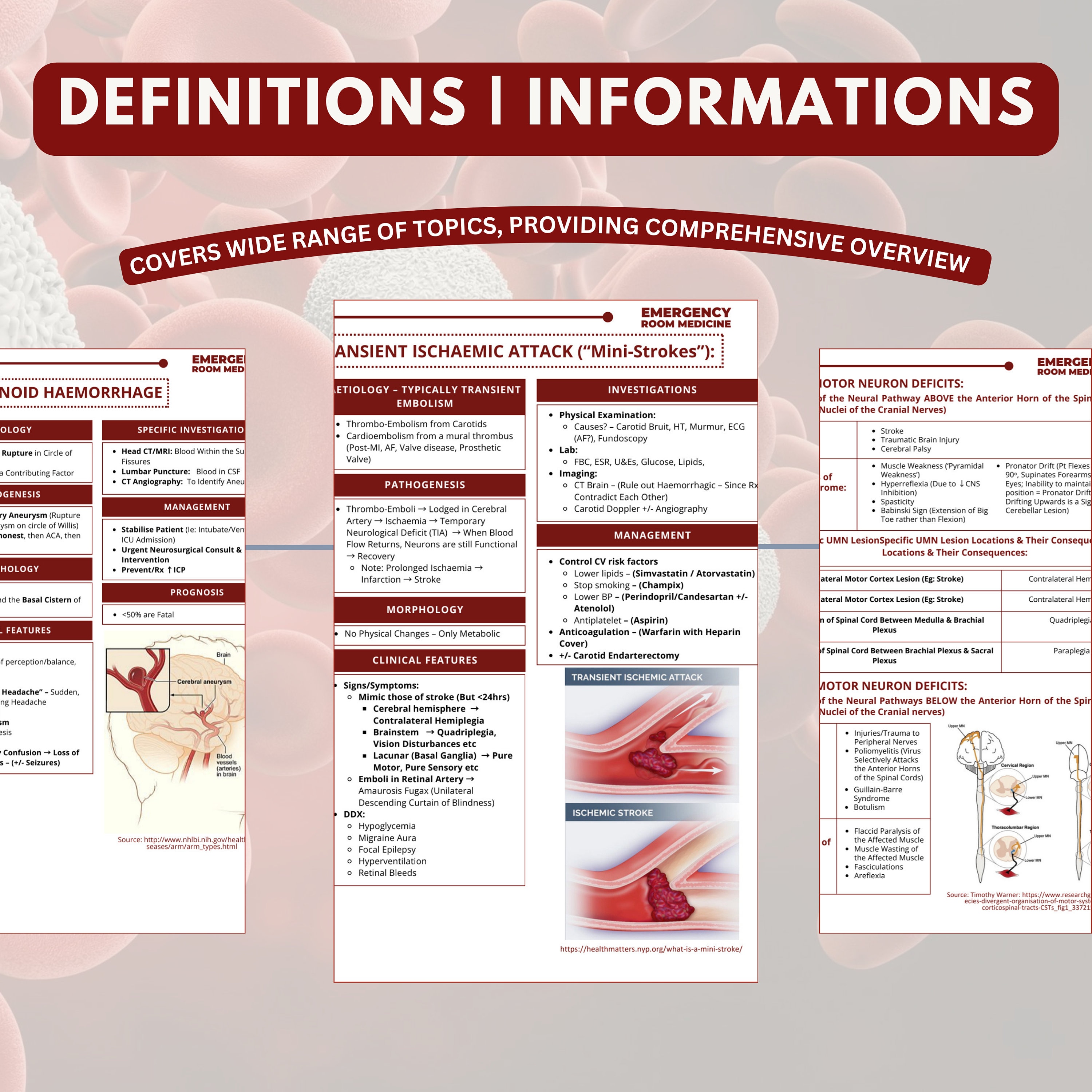 Emergency Room Medicine Bundle With Flashcards and Stickers, Emergency ...