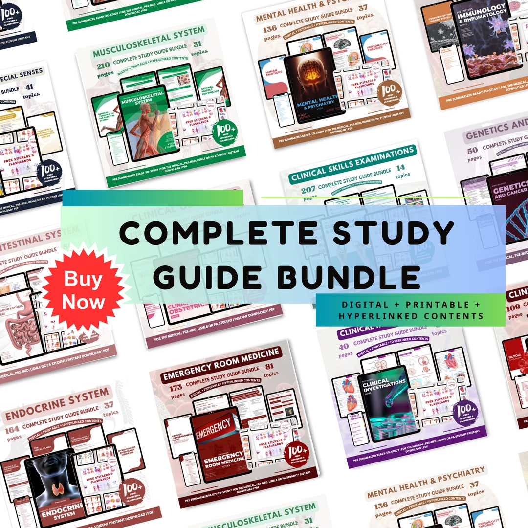 Ultimate Complete Study Guide Bundle, 21 Ebook, 10000+pages, Nursing ...