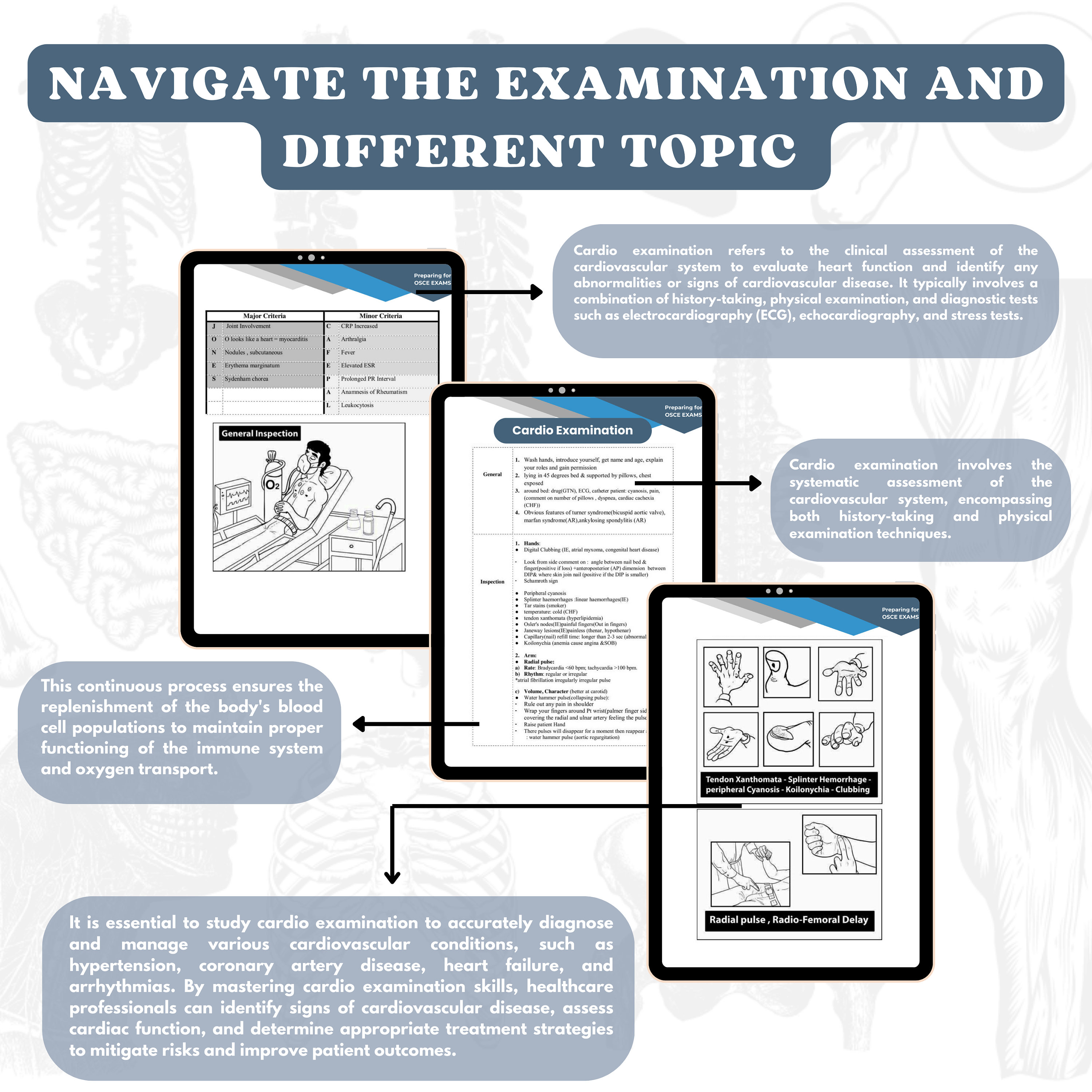Preparing for OSCE Exam Bundle With Flashcard and Stickers Nursing ...