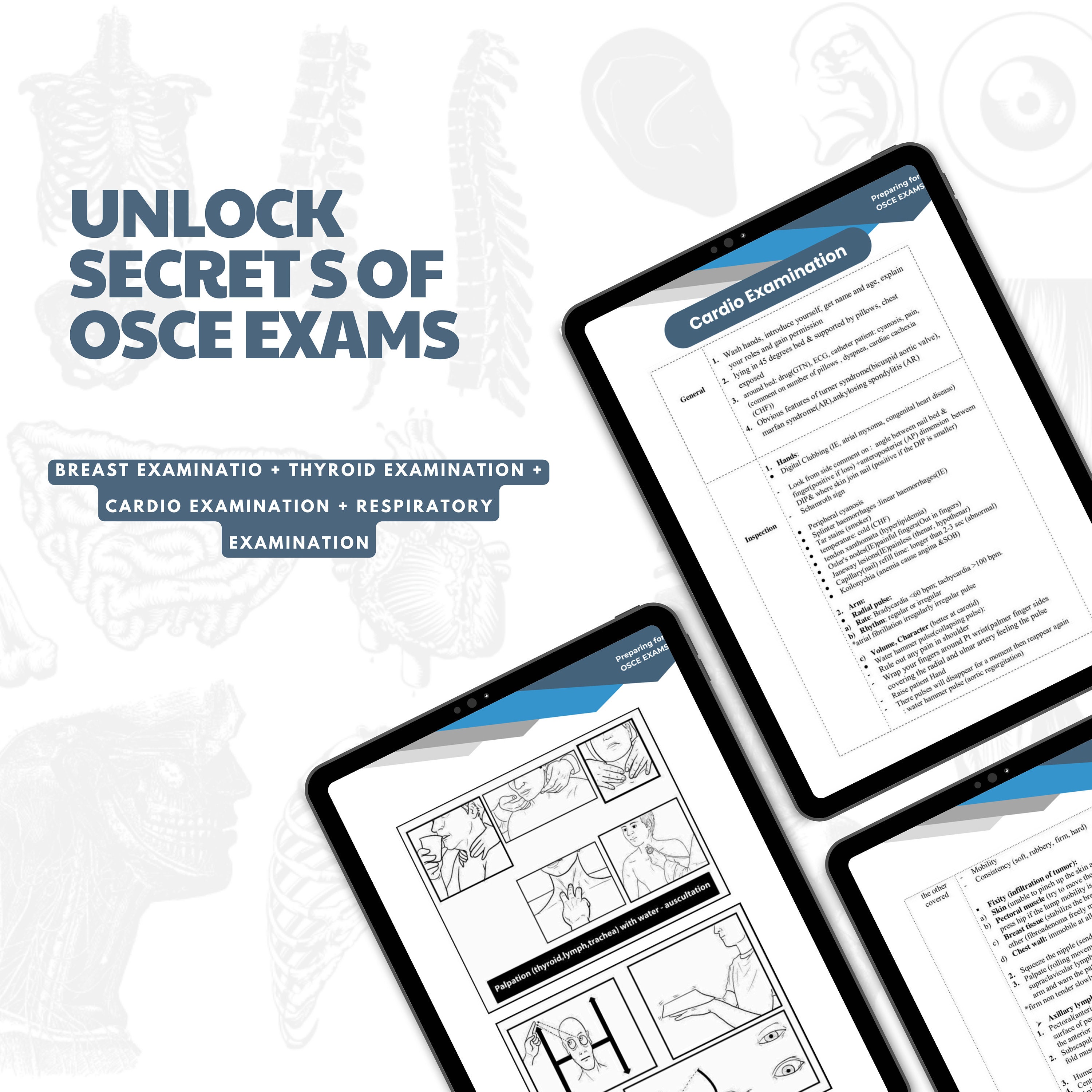 Preparing for OSCE Exam Bundle With Flashcard and Stickers Nursing ...