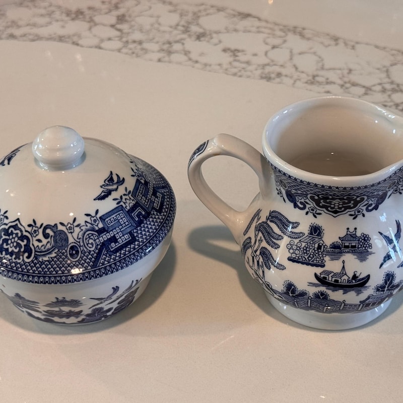 Blue & White China Set - Etsy