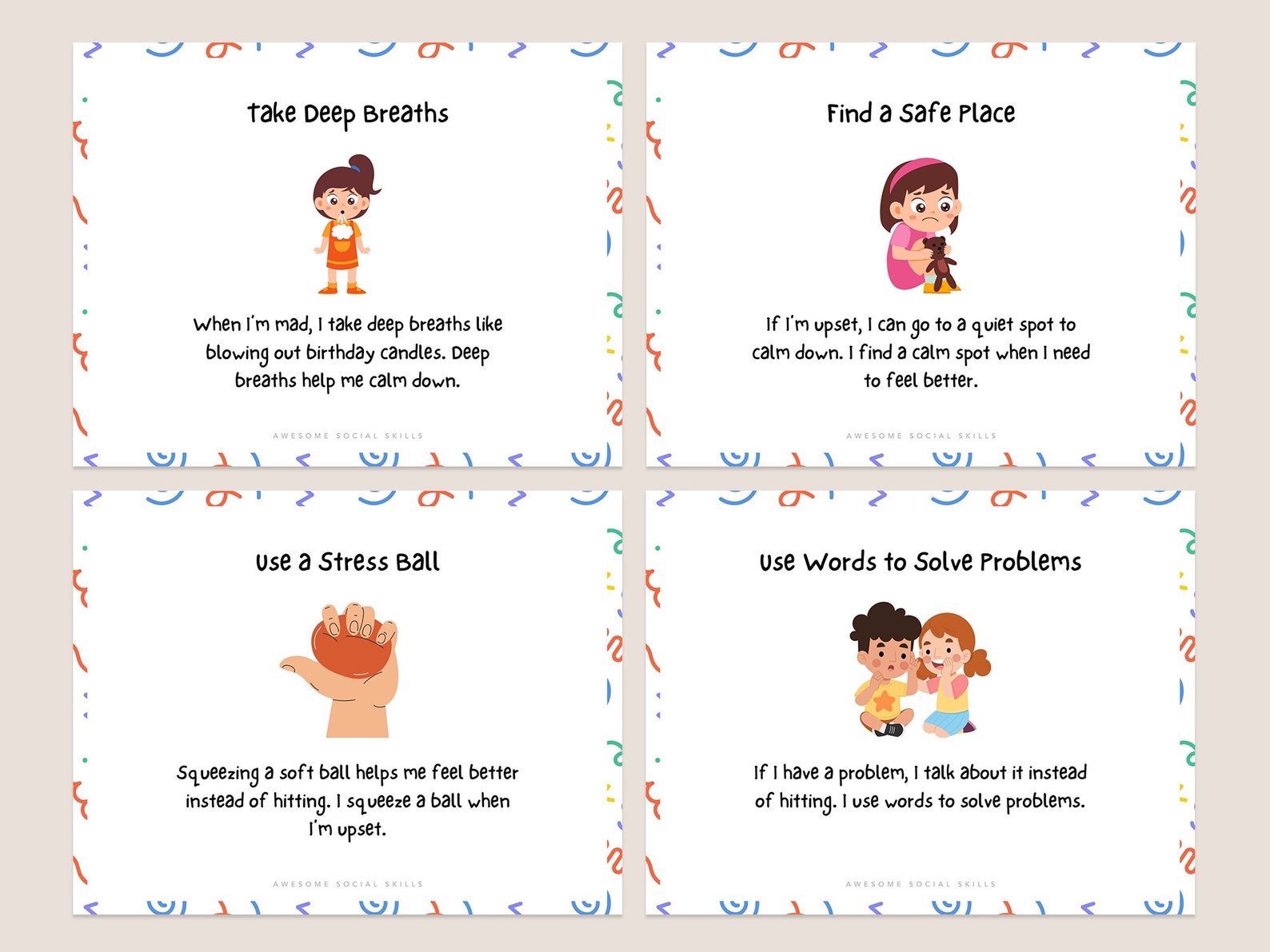 Social Story Hands Are Not for Hitting Printable PDF for Kids Autism ...