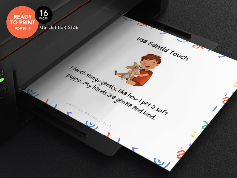 Social Story Hands Are Not for Hitting Printable PDF for Kids Autism ...