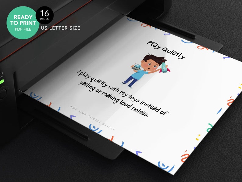 Social Story Voices Are Not for Yelling Printable PDF for Kids Autism ...