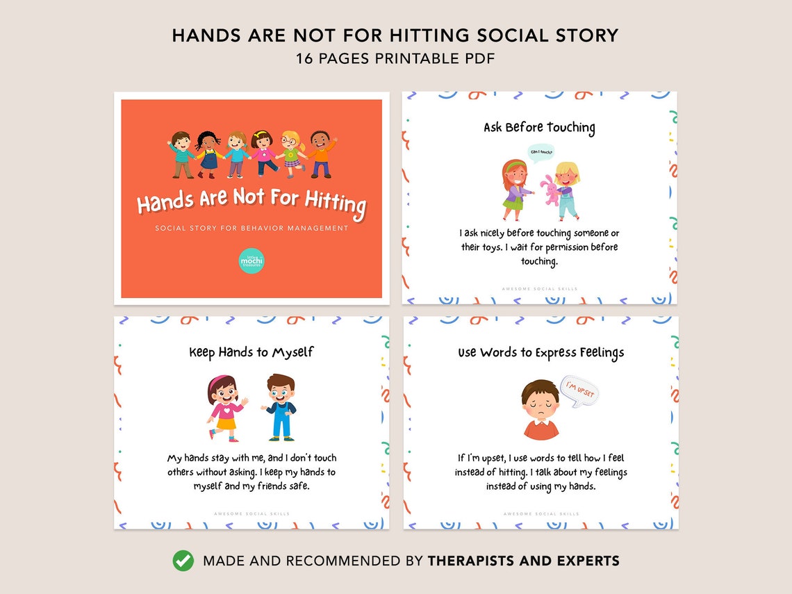 Social Stories Bundle Printable PDF for Kids Autism Behavior Management ...