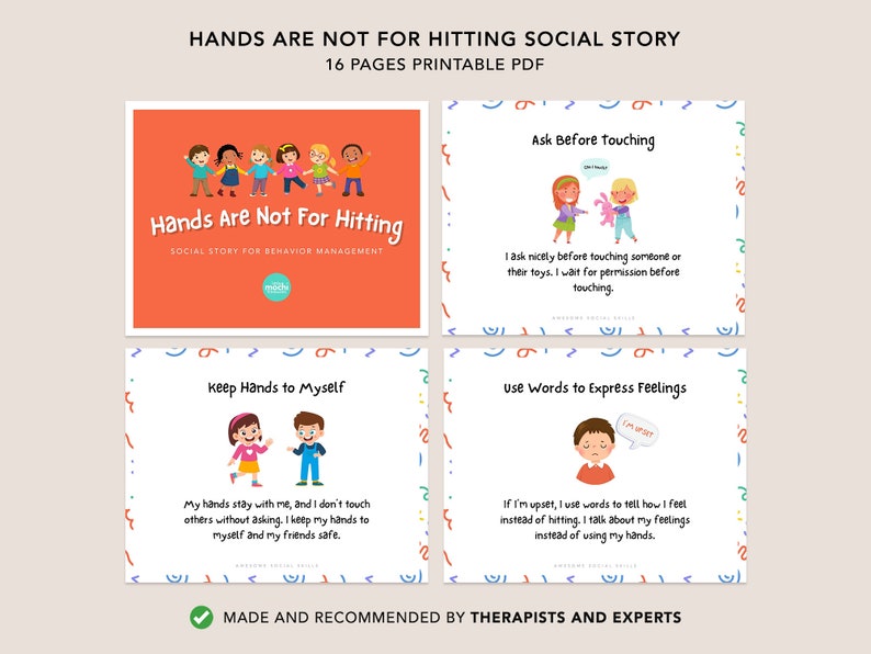 Social Stories Bundle Printable PDF for Kids Autism Behavior Management ...