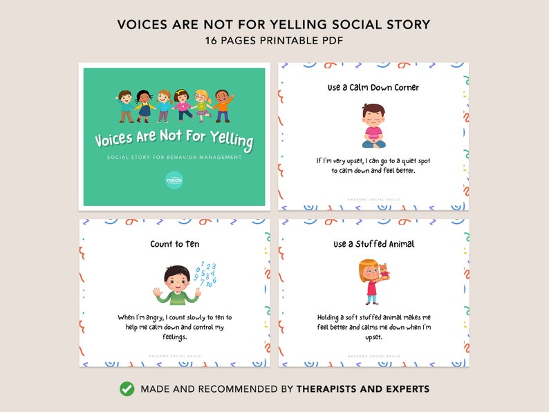 Social Stories Bundle Printable PDF for Kids Autism Behavior Management ...