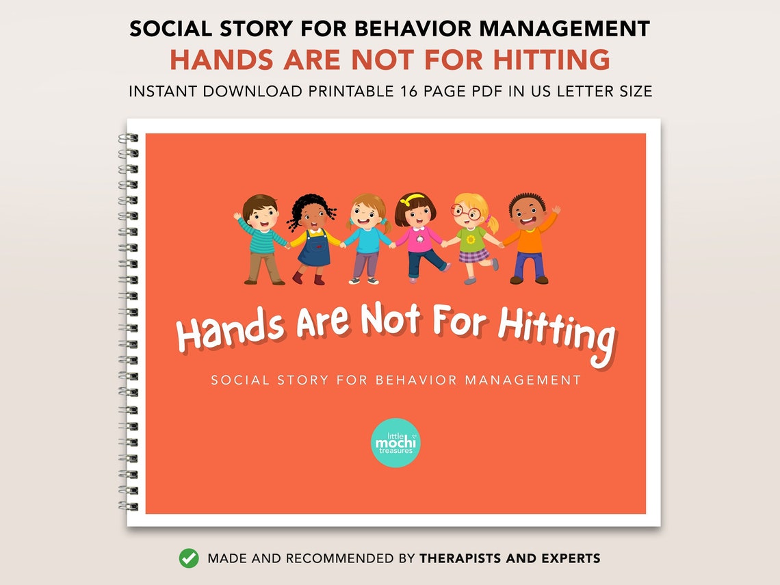 Social Story Hands Are Not for Hitting Printable PDF for Kids Autism ...