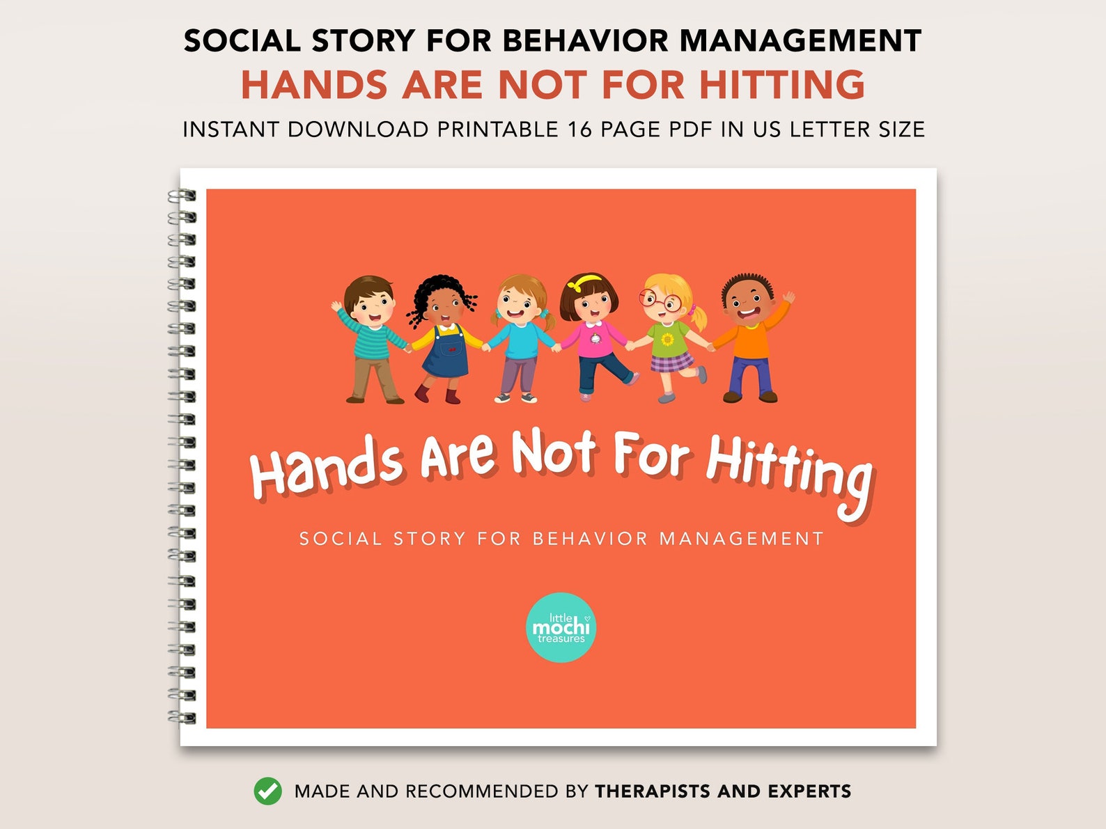 Social Story Hands Are Not for Hitting Printable PDF for Kids Autism ...