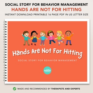 Social Story Hands Are Not for Hitting Printable PDF for Kids Autism ...