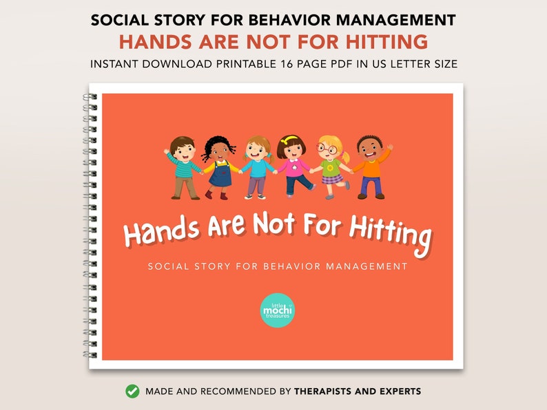 Social Story Hands Are Not for Hitting Printable PDF for Kids Autism ...