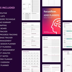 ADHD Planner Printable PDF Adhd Journal Instant Download PDF Goal ...