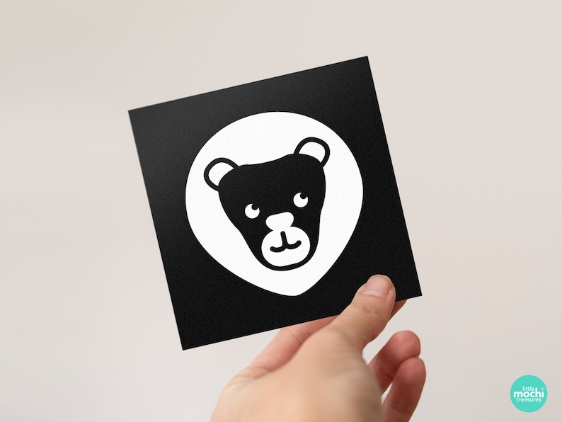 Printable Sensory Cards for Baby Visual Stimulation Cards High Contrast ...