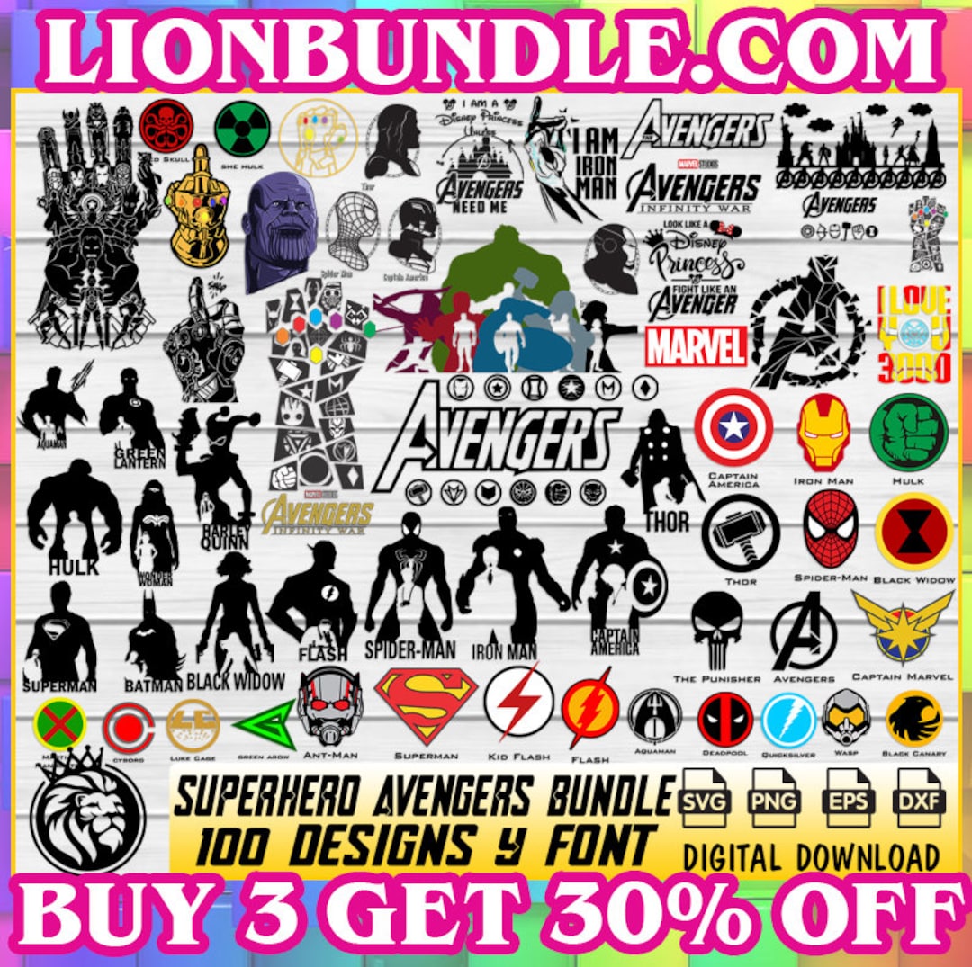 Avengers Svg Bundle, Avengers Svg, Cricut, Cut Files, Layered Digital ...