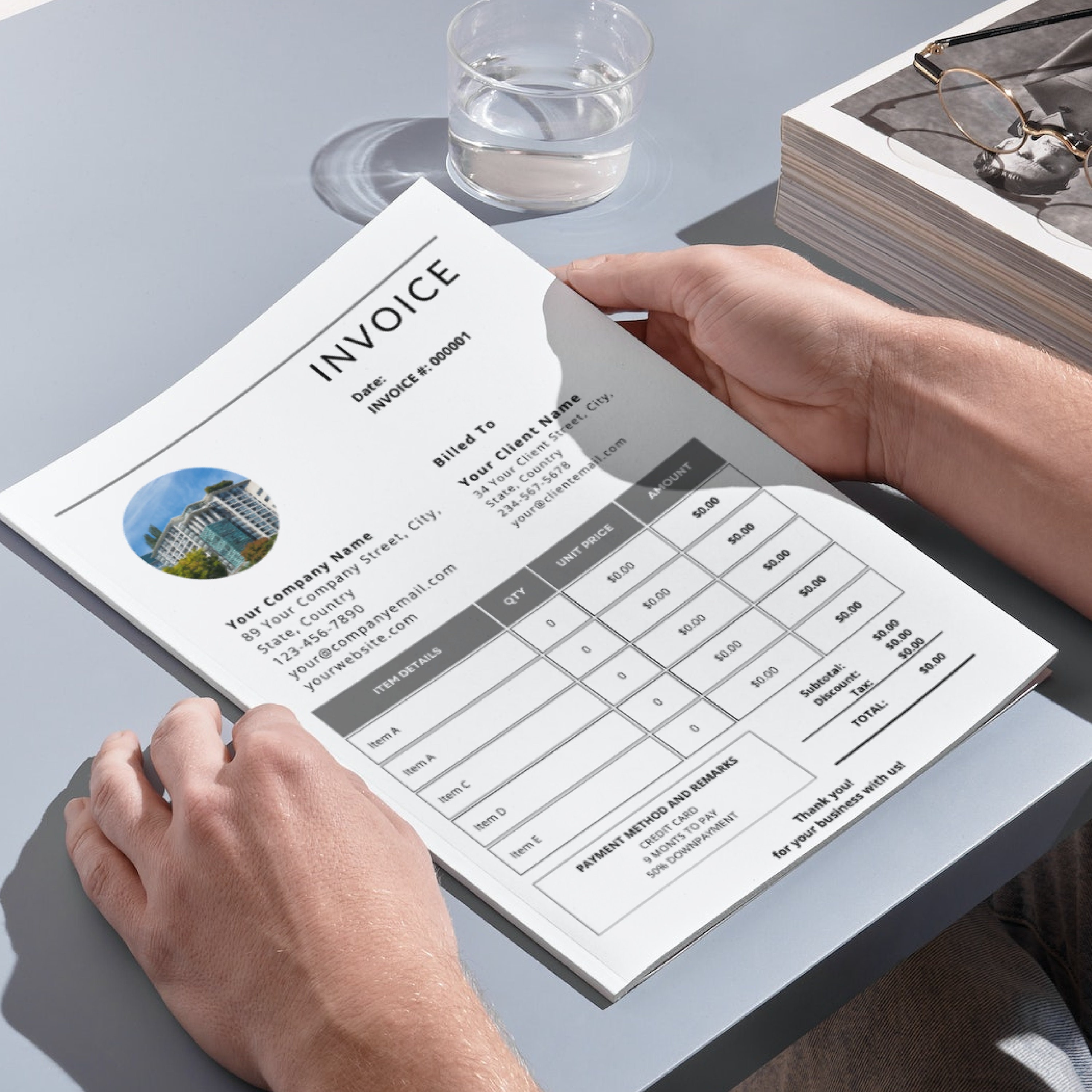 Editable Invoice Template, Editable Template, Invoice, Editable ...