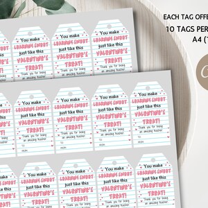 EDITABLE Valentine Gift Tags Printable Kids Valentine Tags Classroom ...